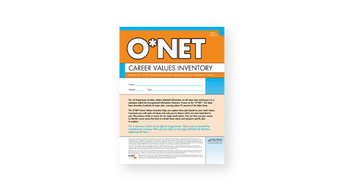 O*NET Career Values Inventory, Third Edition | Paradigm Education