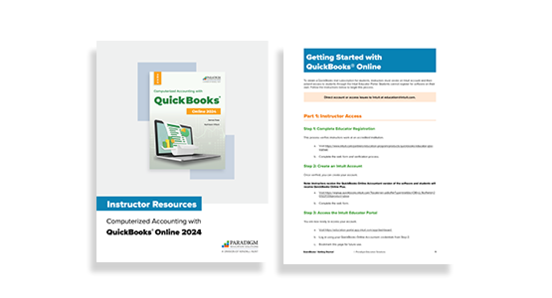 Computerized Accounting for QuickBooks Online 2024 | Paradigm Education